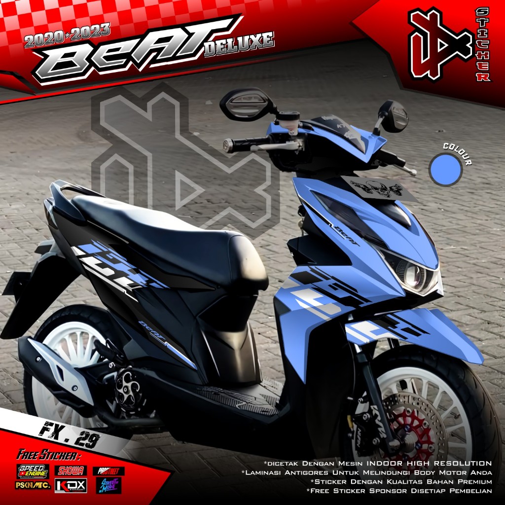 Latest Honda Beat Street Beat Deluxe Sticker Decal 2020 2021 2022 2023 ...