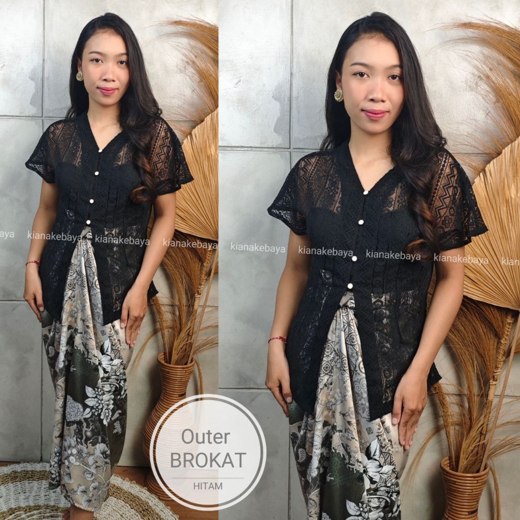 Outer Brocade Blouse Kebaya Brocade Malika Bali Modern Graduation Lace ...
