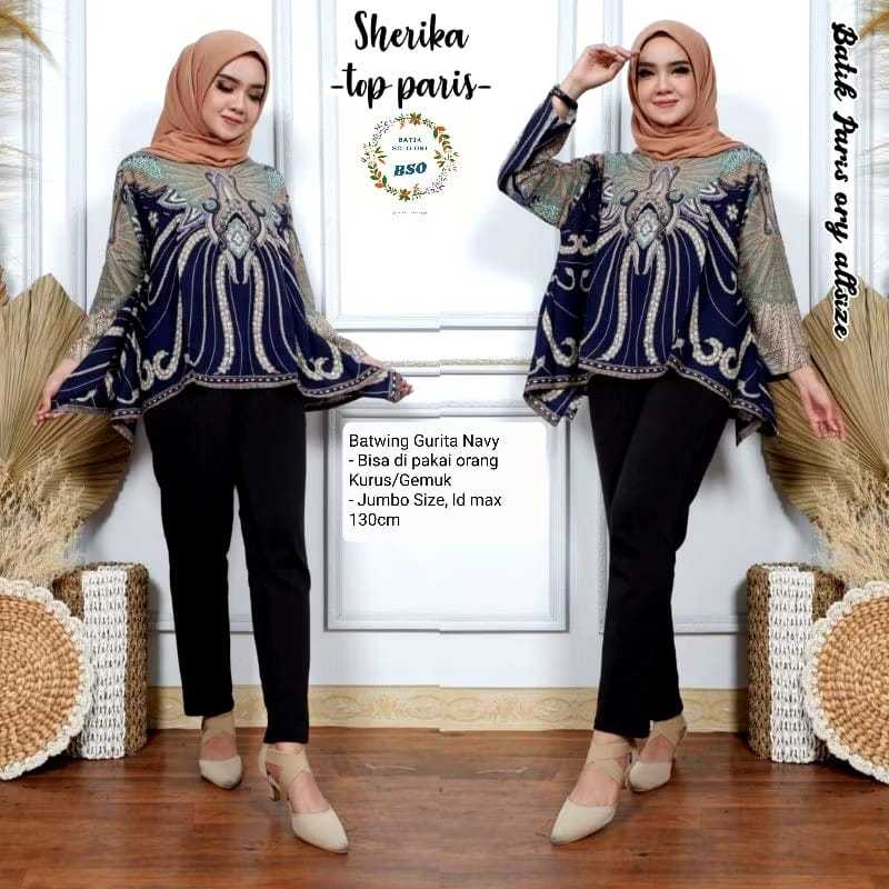 Top PARIS OCTOPUS BATWING BATIK BLOUSE. Women's JUMBO BATIK TOPS ...
