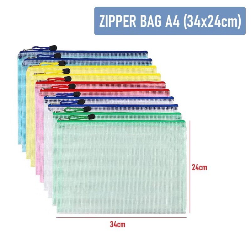 A4 Size Zipper Bag / Zipper Book Folder (1 pcs) | Shopee Philippines