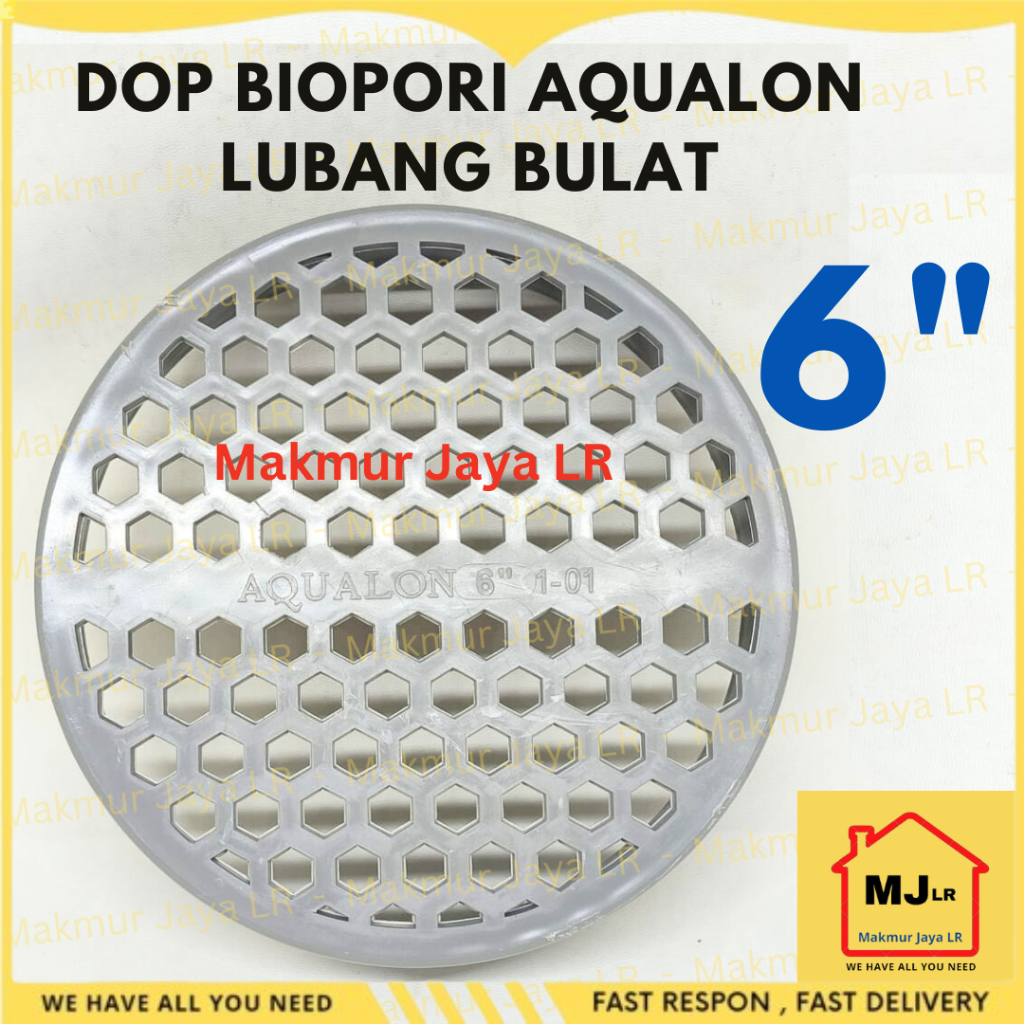 DOP Swallow 6" 6 inch END CAP Biopori Filter Closed Perforated PVC Pipe ...