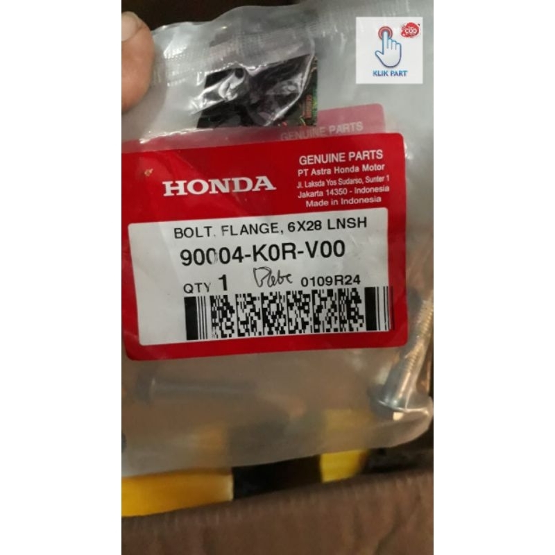 90004-K0R-V00 cvt tub Bolt Bolt Flange 6X28 (LNSH) Honda PCX 160 K1Z ...