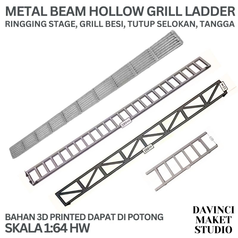 (64) Miniature Iron Grill Sewer Cover Rigging Frame Ladder Monkey Stage ...