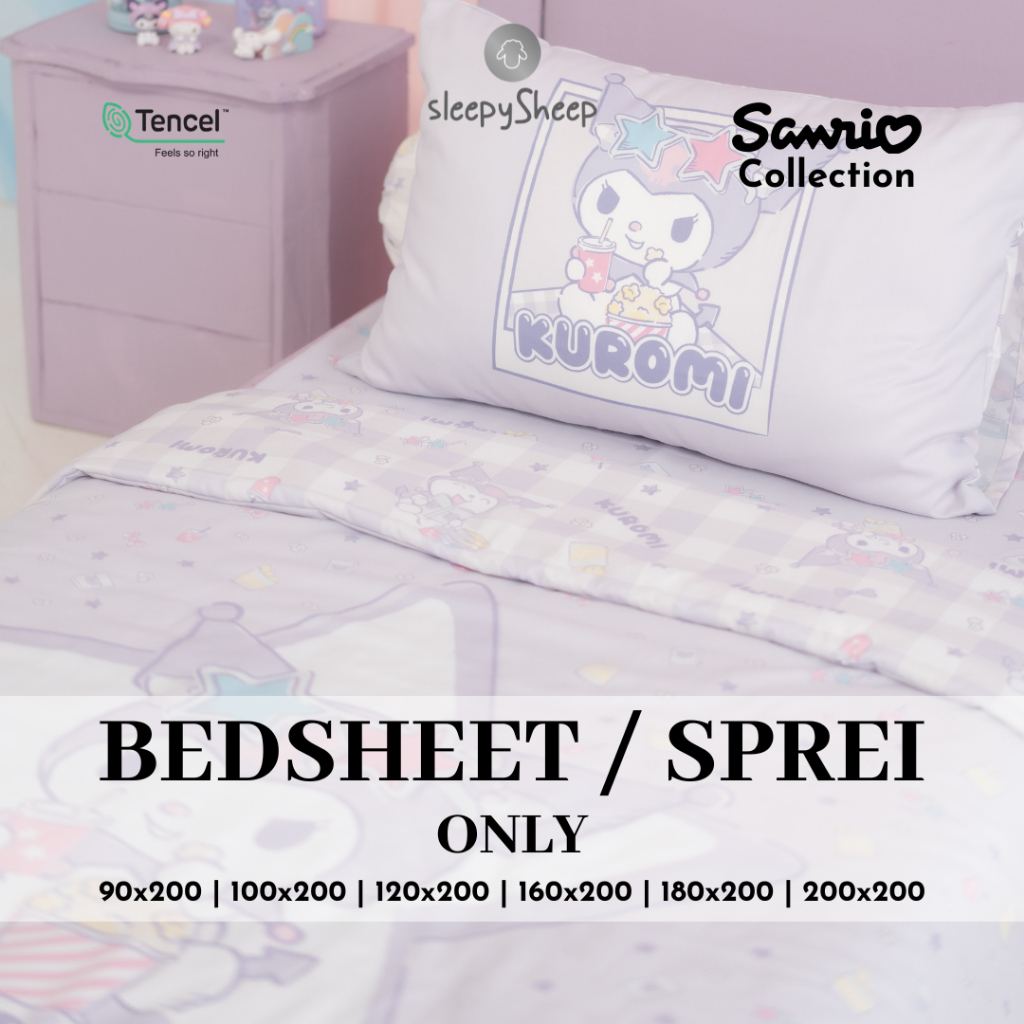 SLEEPYSHEEP SANRIO Bedsheet Only Tencel Cinnamoroll My Melody Kuromi ...