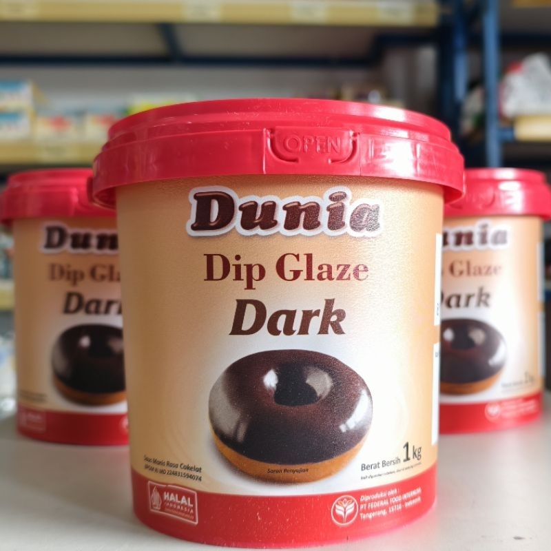 Dunia Eco Glaze Dark Chocolate 1Kg / Chocolate Donut Topping 1Kg / Dip ...