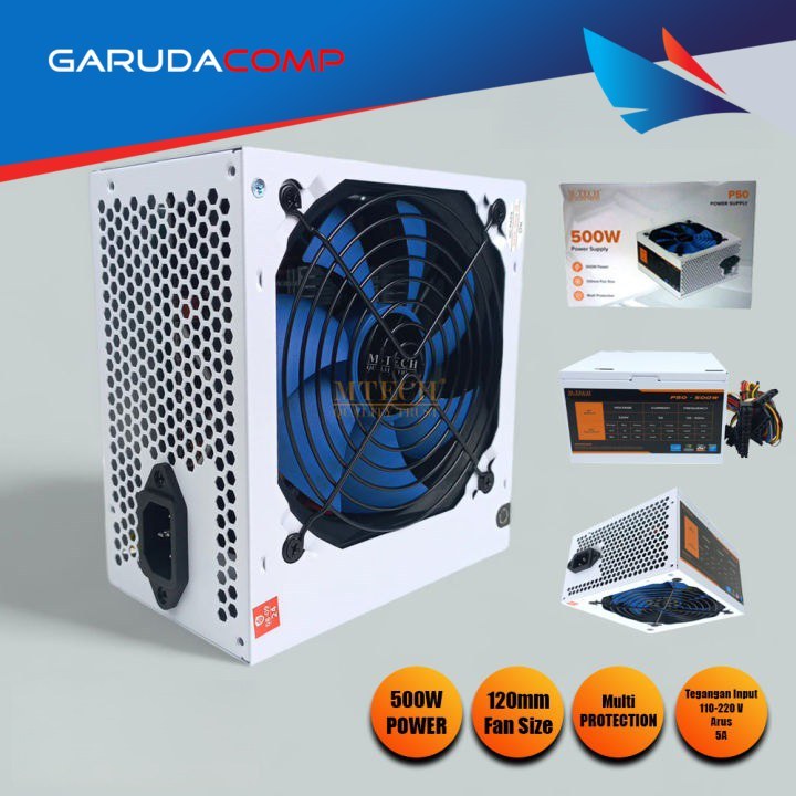 M-TECH PSU 500w Quality MTech Power Supply White 500 Watt P50 Original ...