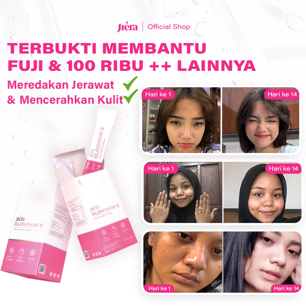 JIERA Glominum-C Drink - 3 Sachets | Glutathione & Collagen Drink ...