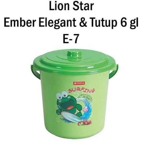 LION STAR 6 COLOR LID BUCKET Top diameter 37 cm Bottom diameter 31cm ...