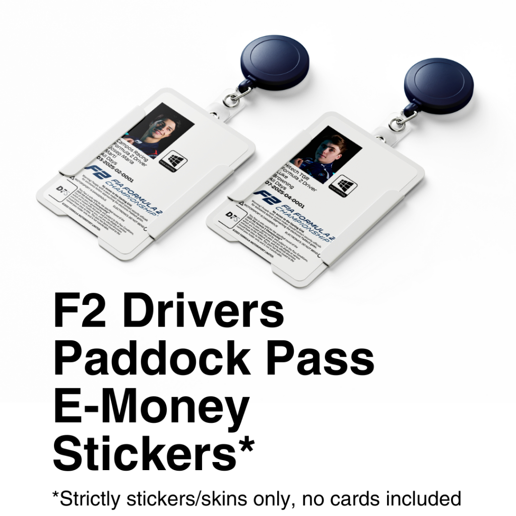F2 Driver Paddock Pass E-Money Vinyl Sticker Formula 2 [Downforce ...