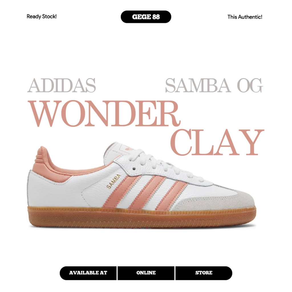 Samba OG Wonder Clay Casual Sneakers 100% | Shopee Philippines