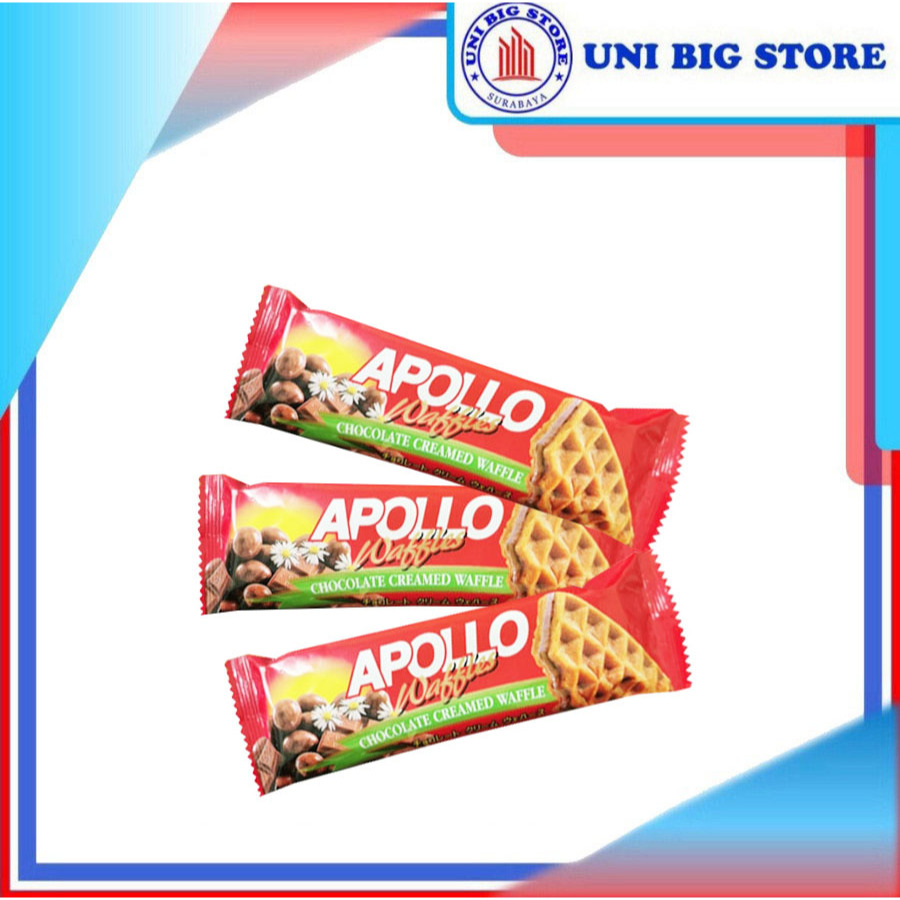 Apollo Chocolate Creamed Waffles 18 gr Chocolate Wafer Waffle ECER ...
