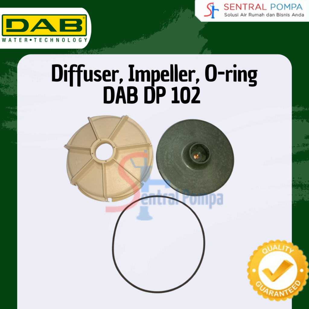 Spare parts DAB DP 102 Impeller Diffuser O-Ring Jet Pump DAB Pumps ...