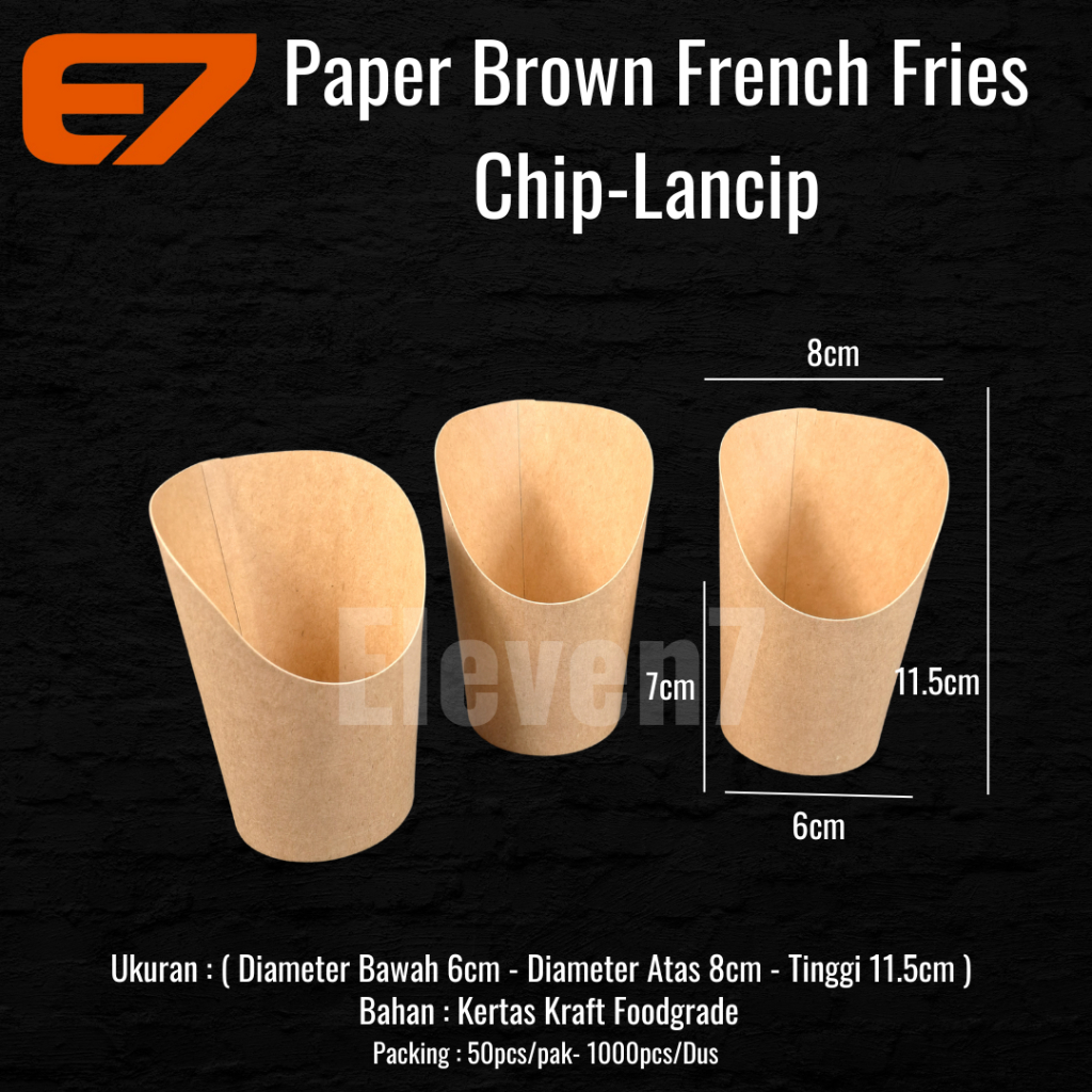 Paper Cup French Fries - Paper Lunch Box Take away Snack Box (10pcs ...