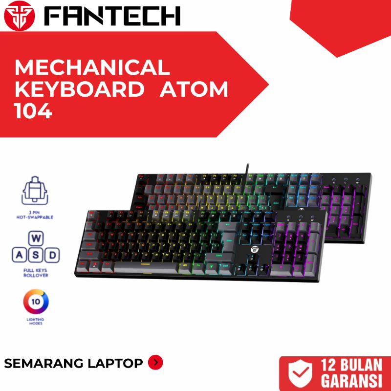 Fantech Atom104 Mechanical Gaming Keyboard Mk 886-V2 Mk886v2 Sumi ...