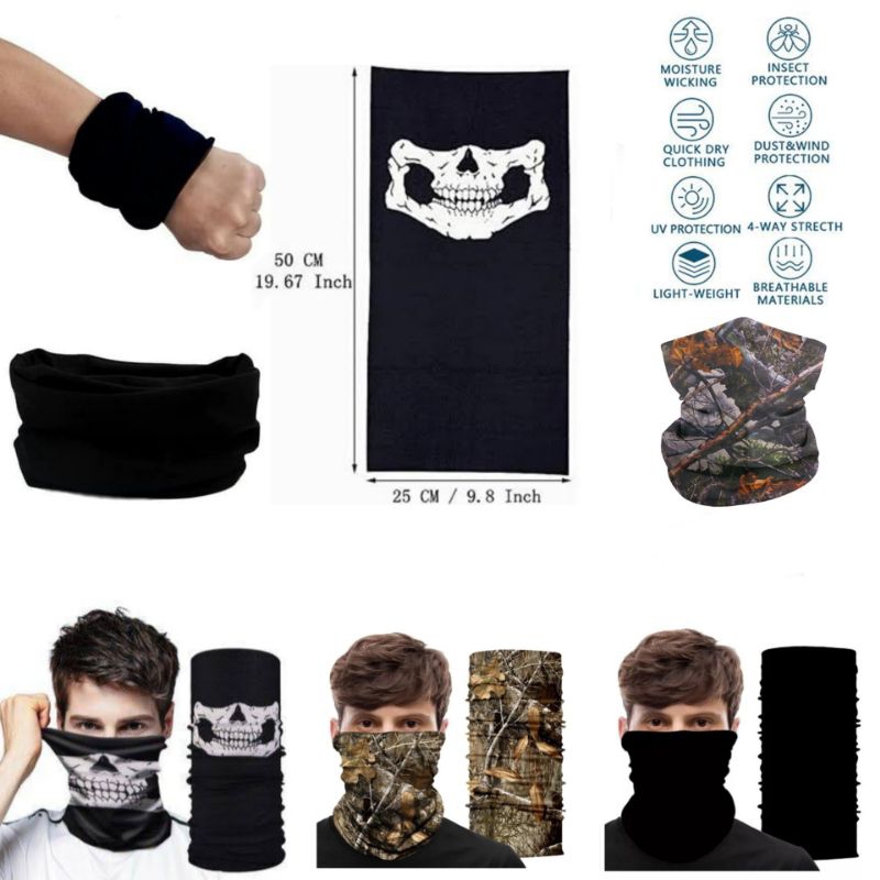 Buff scarf outdoor mask quality stretchy elastic without seams | Shopee ...