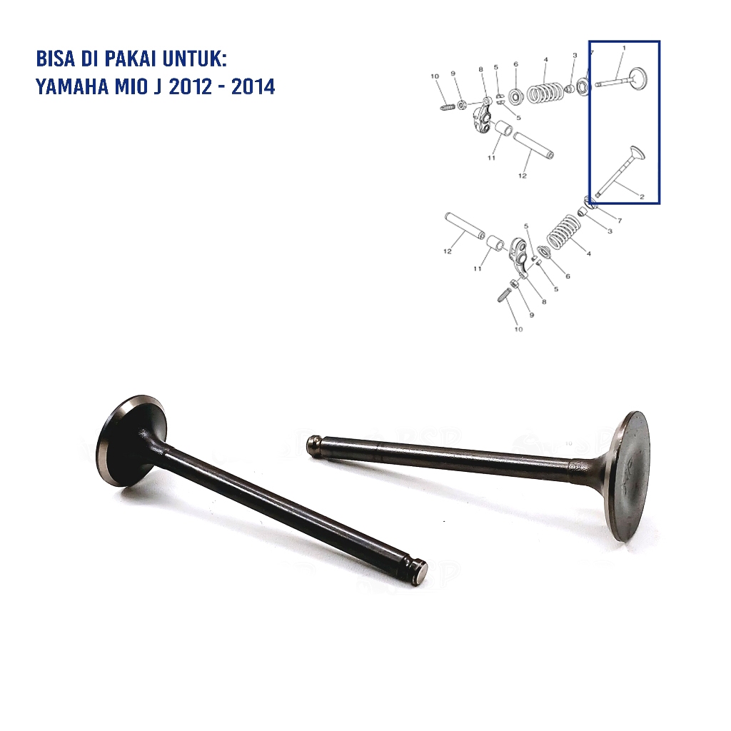 Mio J Valve Set (Set of 2) - Valve Umbrella Valve Set In Ex Yamaha Fino ...