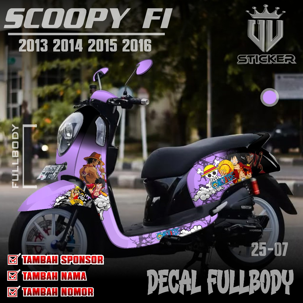 NEWEST Decal Sticker Honda Scoopy Fi Old Full Body - Sticker Variation ...