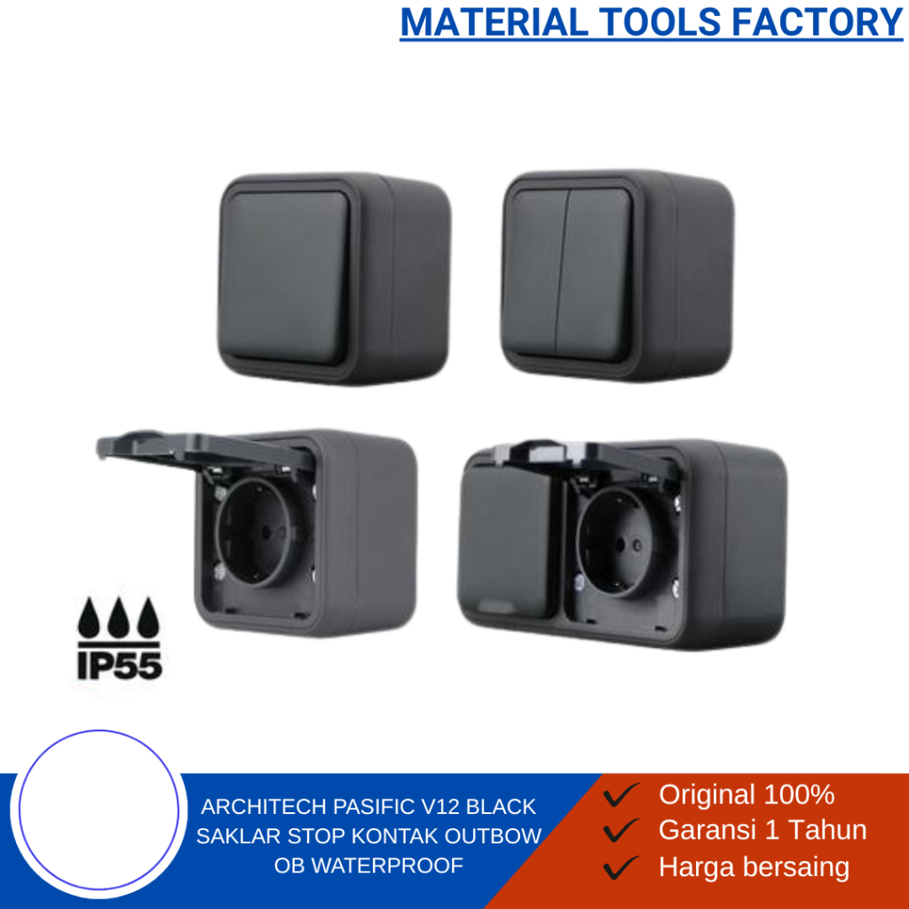 Socket - Light Switch - ARCHITECH Switch - ARCHITECH PACIFIC V12 BLACK ...