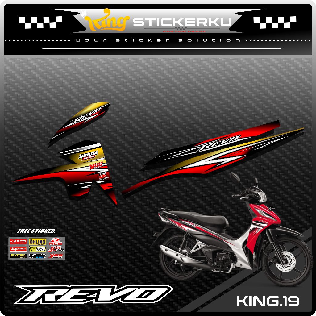 New Revo Fi Sticker - New Revo Fi Motorcycle Striping Sticker Racing ...