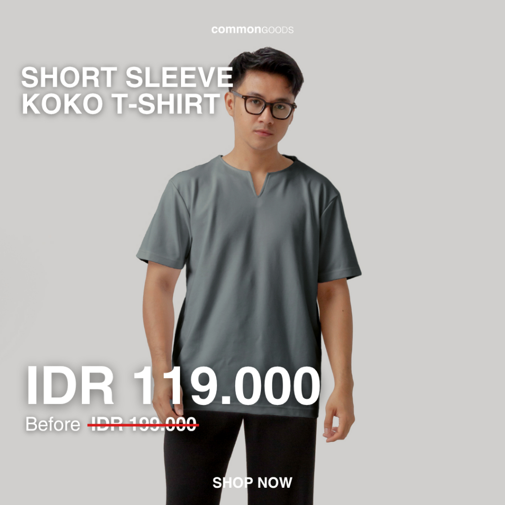 Common Goods Sawa Omnitech Short Sleeve Shirt - Stone Grey | Shopee ...
