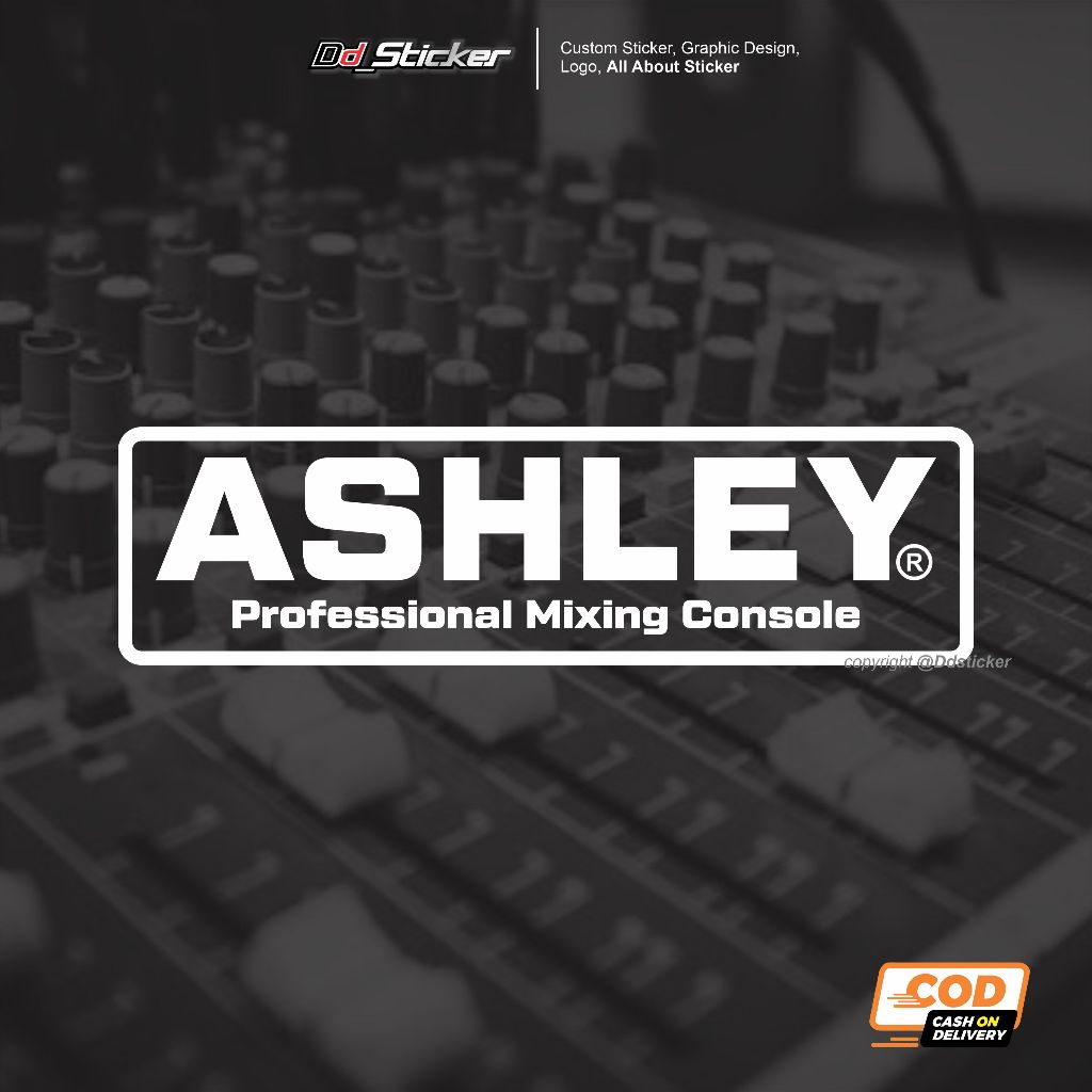 ASHLEY Logo Audio Sound Hardcase sticker (Cutting sticker) | Shopee ...