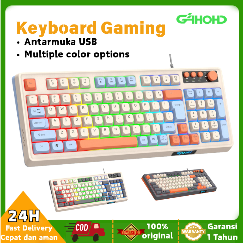 RGB wired gaming keyboard mechanical silent keyboard wireless keyboard ...