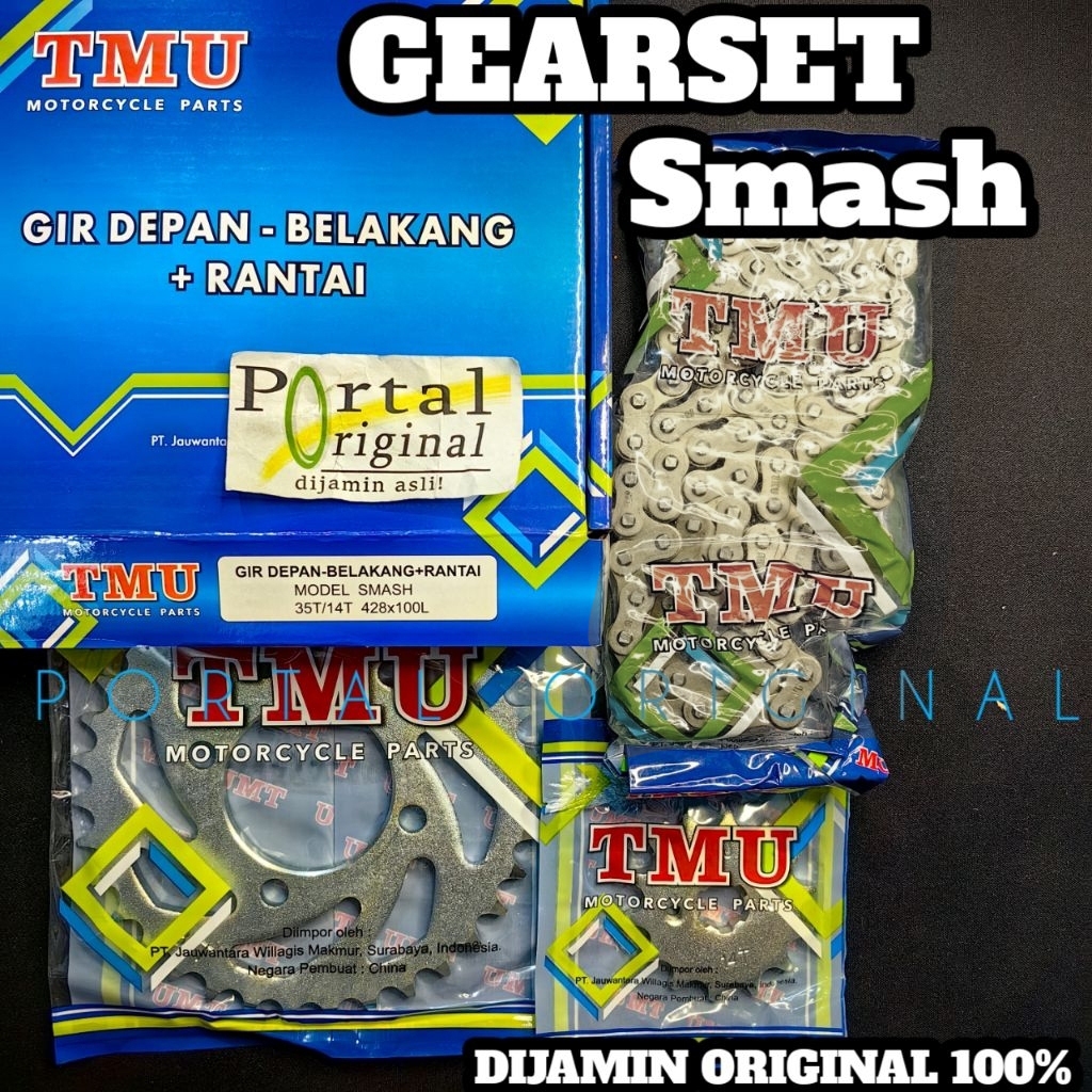 Gearset Gearset Smash TMU gear set rear front chain 35T 14T 428X100L ...