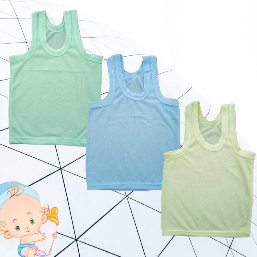 CODE N47W 12 pcs Baby Singlets SMLXL Baby Singlets with Color Patterns ...