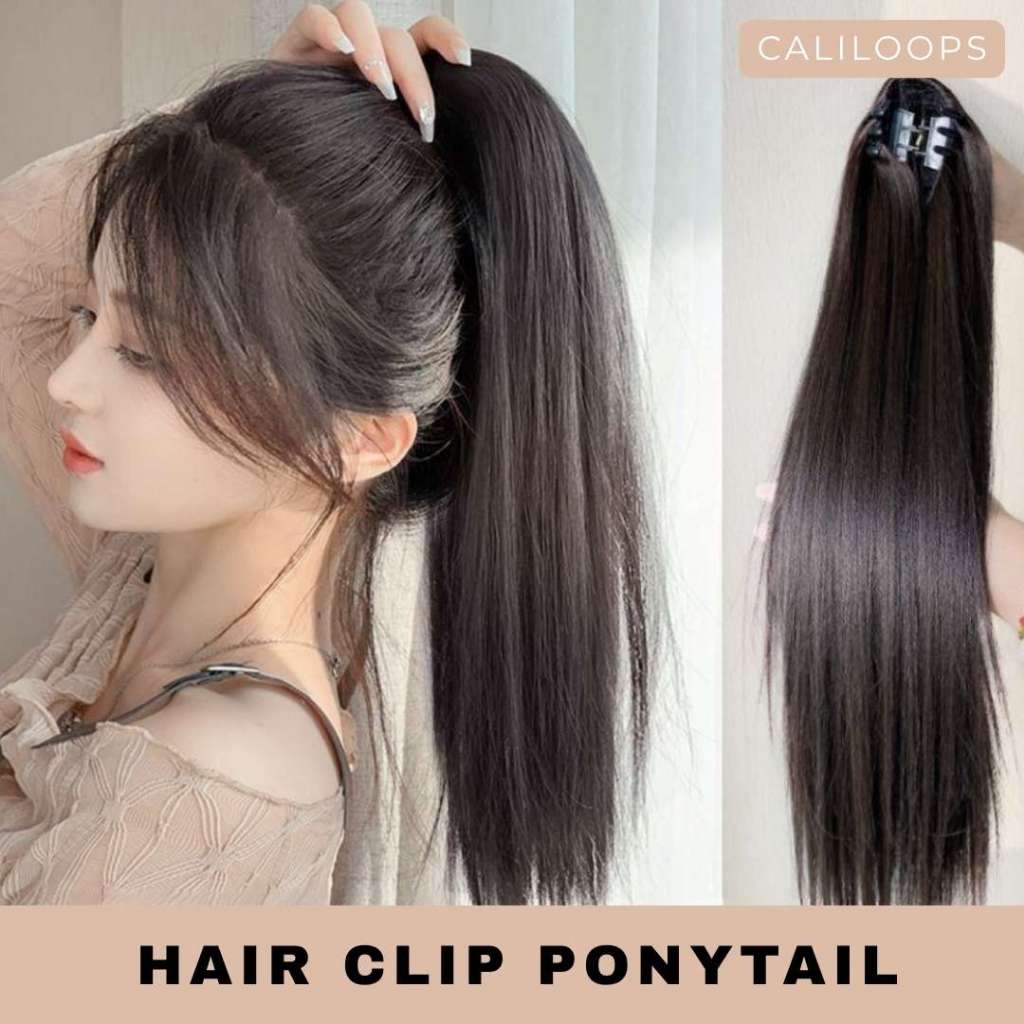 Caliloops Fake Hair Clips Ponytail Hair Clip Extension Wigs for Women ...