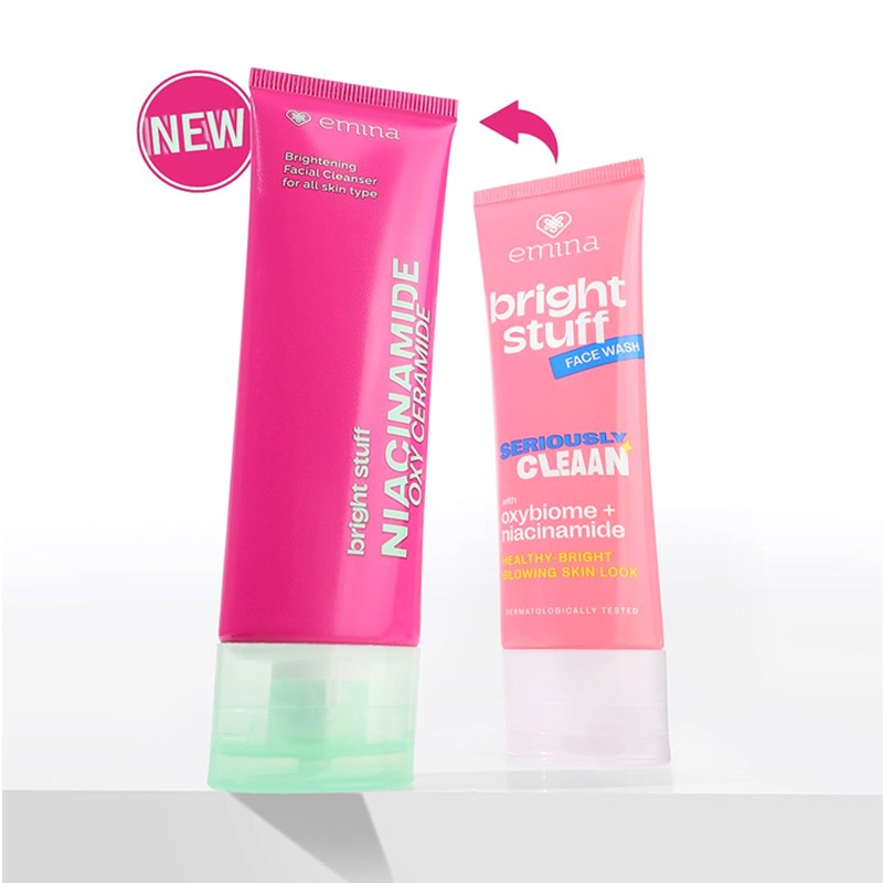 Emina Bright Stuff Niacinamide Oxy Ceramide Brightening Facial Cleanser ...