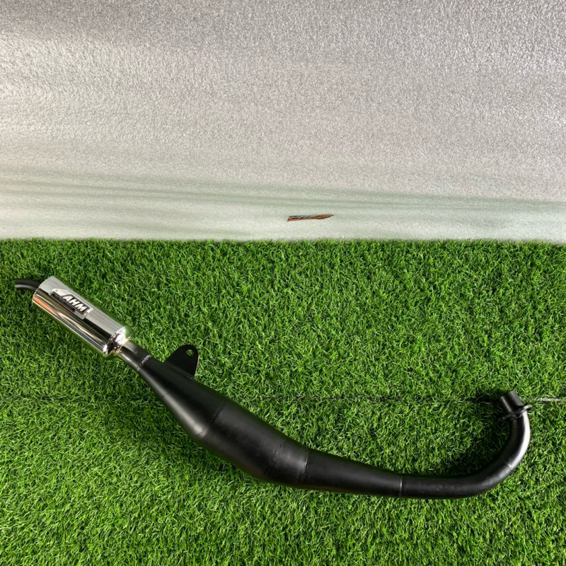 HITAM Satria 2 STROKE EXHAUST STANDARD RACING AHM BLACK CHROME, LUMBA ...