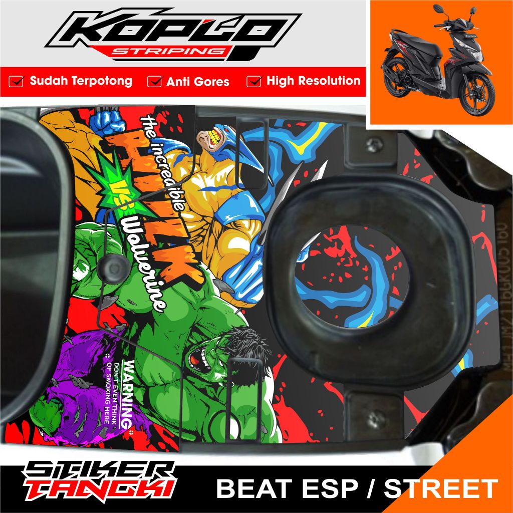 HONDA BEAT ESP FI NEW TANK STICKER 2017 - 2019 ( ALREADY CUT) ELEGANT BEAT ESP/STREET VARIATION ...