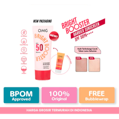 Omg Oh My Glow Bright Booster UV Barrier Sunscreen SPF 50 PA++++ - For ...