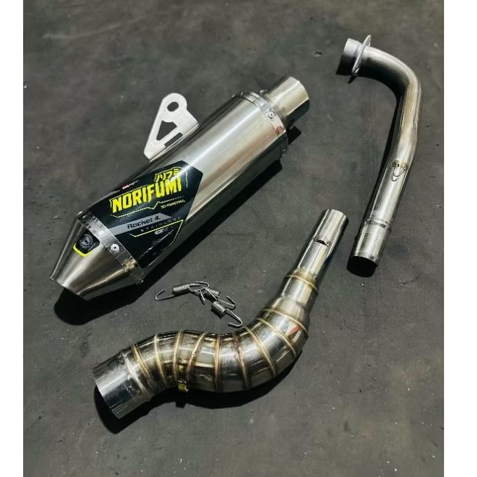 Norivumi Pipe canister conical open specs exhaust pipe for Wave 125 Xrm ...