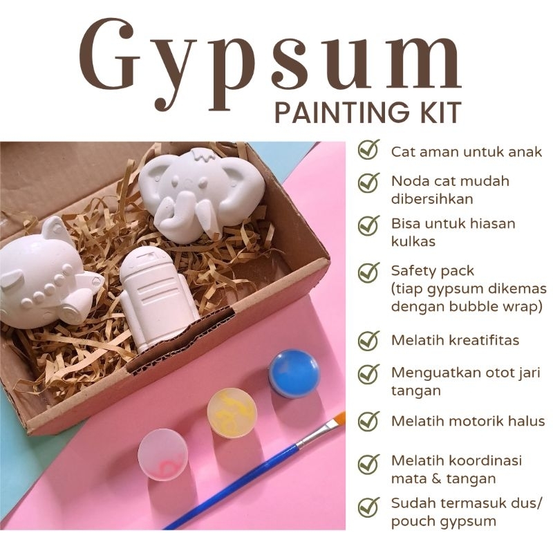Gypsum Painting Kit for Kids Gypsum Coloring for Children with Magnets ...