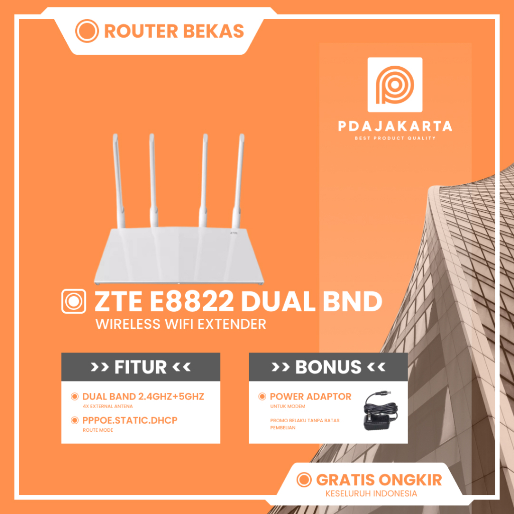 ZTE E8820 & E8822 V2 Router Gigabit Dual Band Wireless WiFi Router Used ...