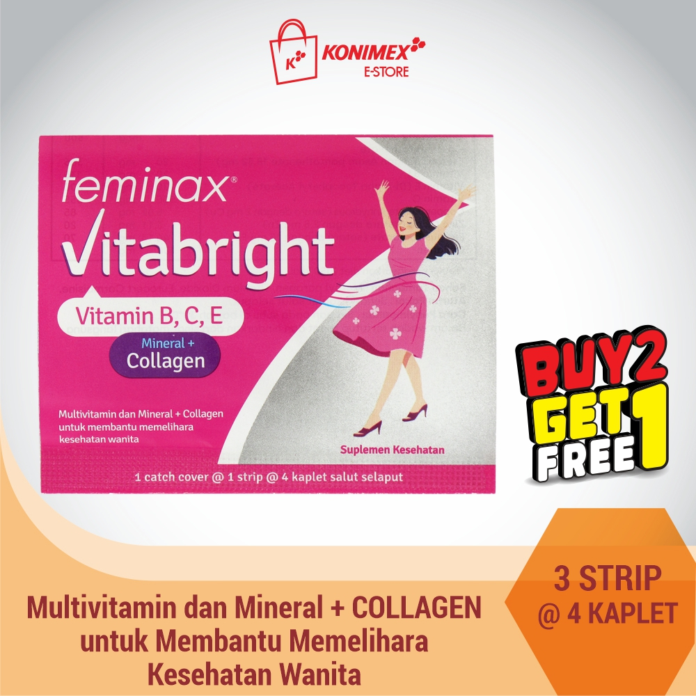 Feminax VitaBright Film-Coated Caplets @4 Caplets – 3 strips | Shopee ...