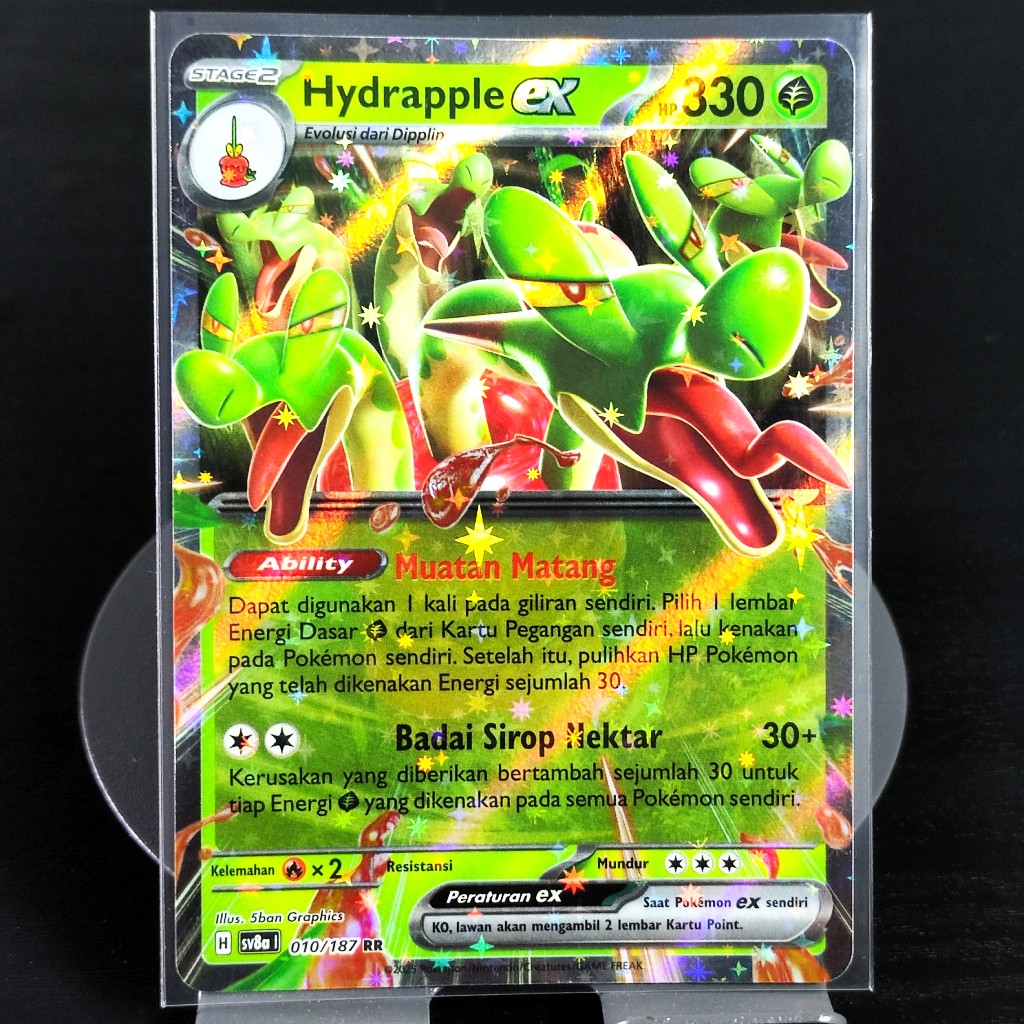 Hydrapple EX RR Pokemon Leaf No. 1019 Gen9 KARTU TCG INDONESIA ( Sleeve ...