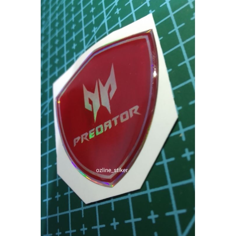 MERAH Red predator gaming acer emblem sticker for pc laptop etc ...