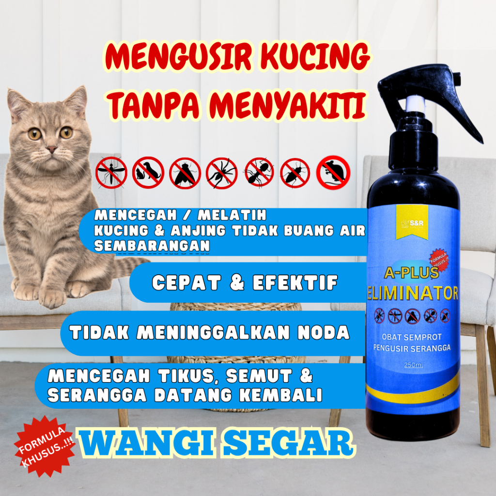 Maxicare - APLUS HUS HUS 250 ML CAT anti Litter Poop RAT Repellent RAT ...