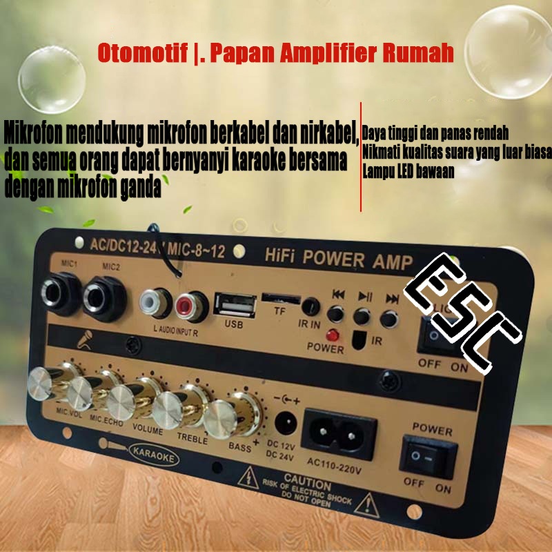 ECS D30 PRO MAX Amplifier Board Karaoke Audio Bluetooth USB FM Radio TF ...