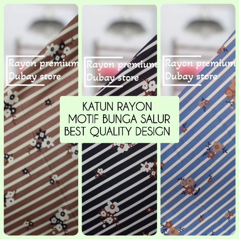 KATUN (new) Premium RAYON COTTON FABRIC WITH NEWEST SALUR FLOWER MOTIF ...