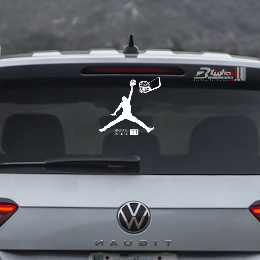 Blighoo - Cool Car Window Stickers, Michael Jordan Air Jump Car Cutting ...
