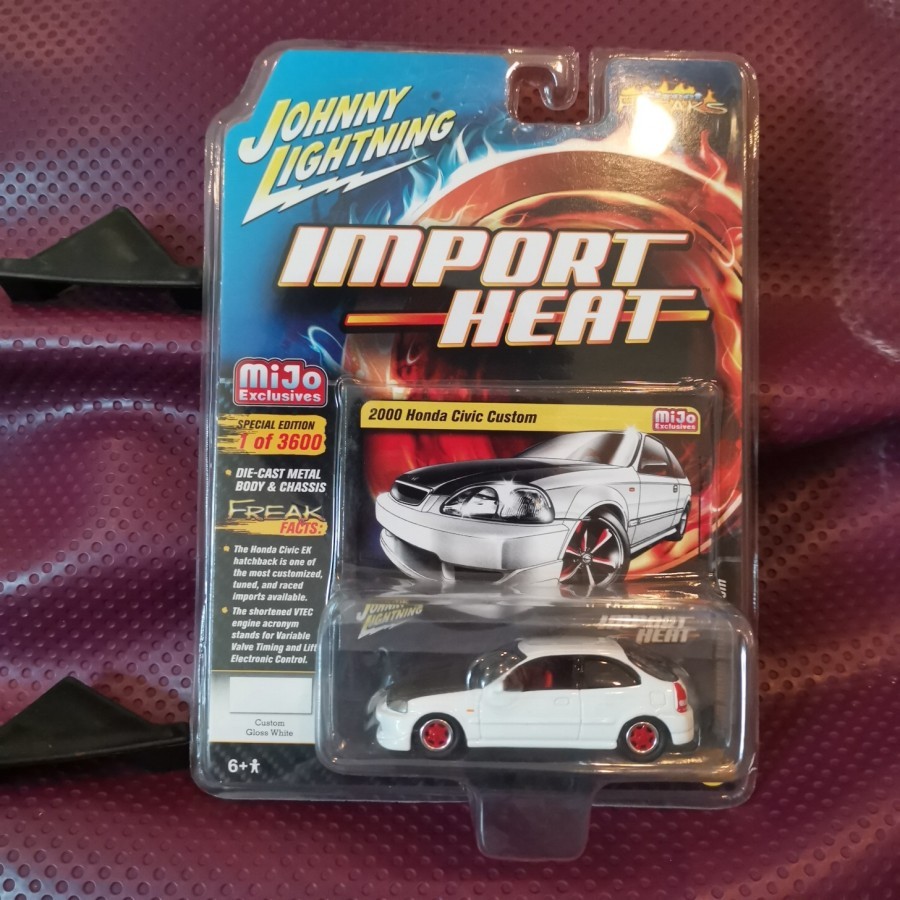 PUTIH Johnny Lightning 2000 Honda Civic Custom White Custom Gloss White ...