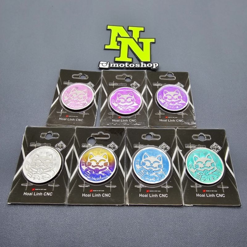 MIO SPORTY SMILE SOUL TITANIUM FRONT SHIELD CAT LOGO EMBLEM ORIGINAL ...
