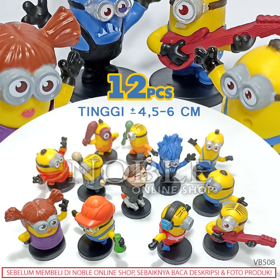 12 pcs Figure Mini Yellow Cute Capsule Yellow Character Movie Character ...
