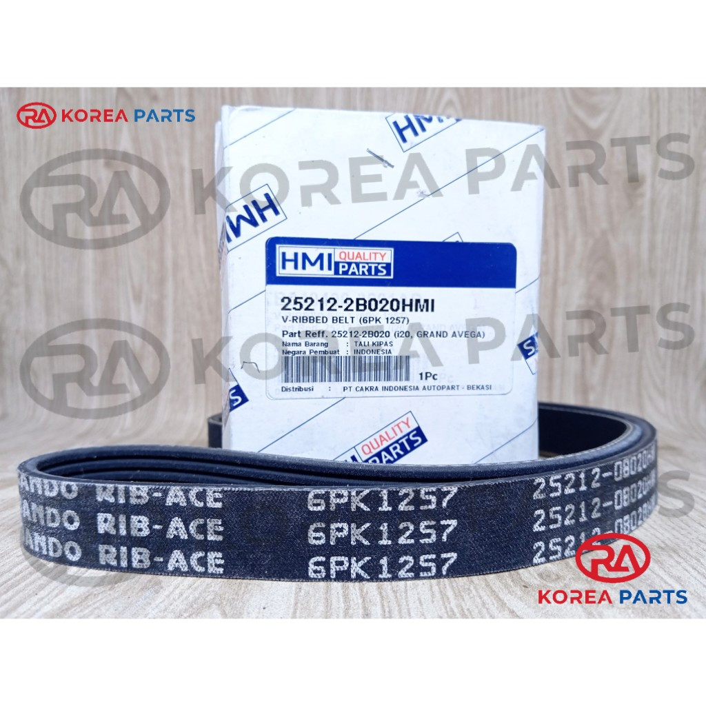 Fan Belt vbelt Hyundai Grand Avega i20 Kia All New Rio ori Van 6pk 1257 ...