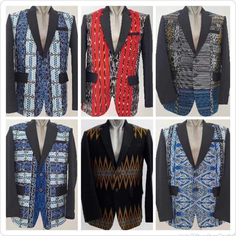 Sumatran ulos batik jacket / ulos formal jacket / Sumatran motif woven ...