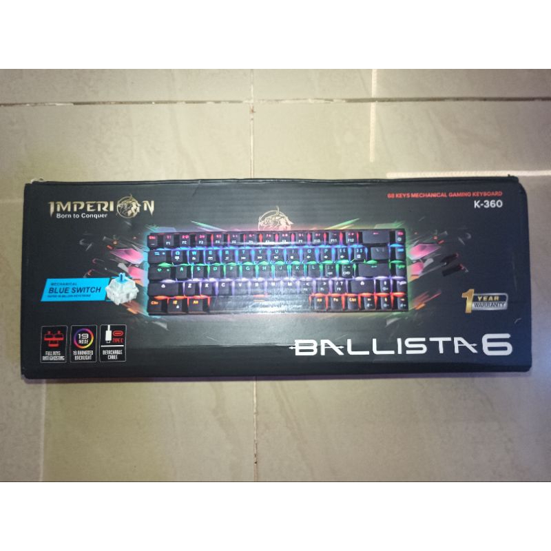 Keyboard Type C Gaming RGB Mechanical Imperion Balista 6 K360 | Shopee ...