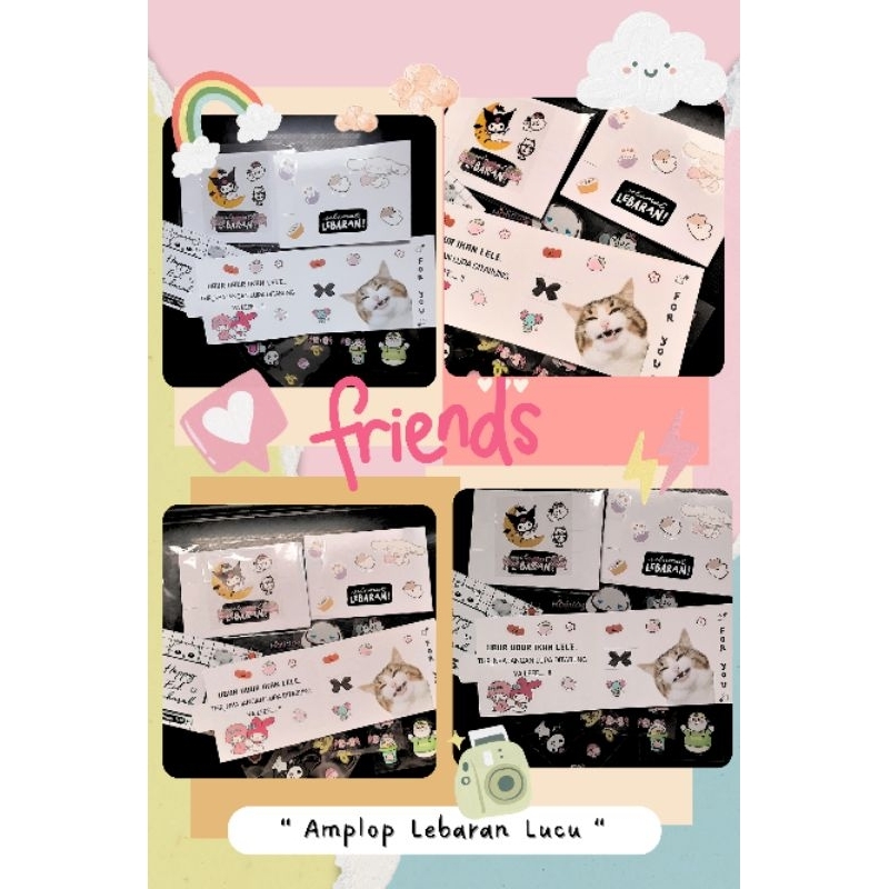 Cute Cat Meme Eid Envelope free stickers | Shopee Philippines